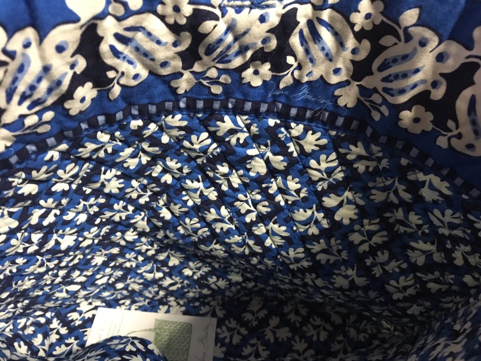 Vera Bradley Retired Rare Blue Lagoon Toggle Closure Tote Bag | eBay