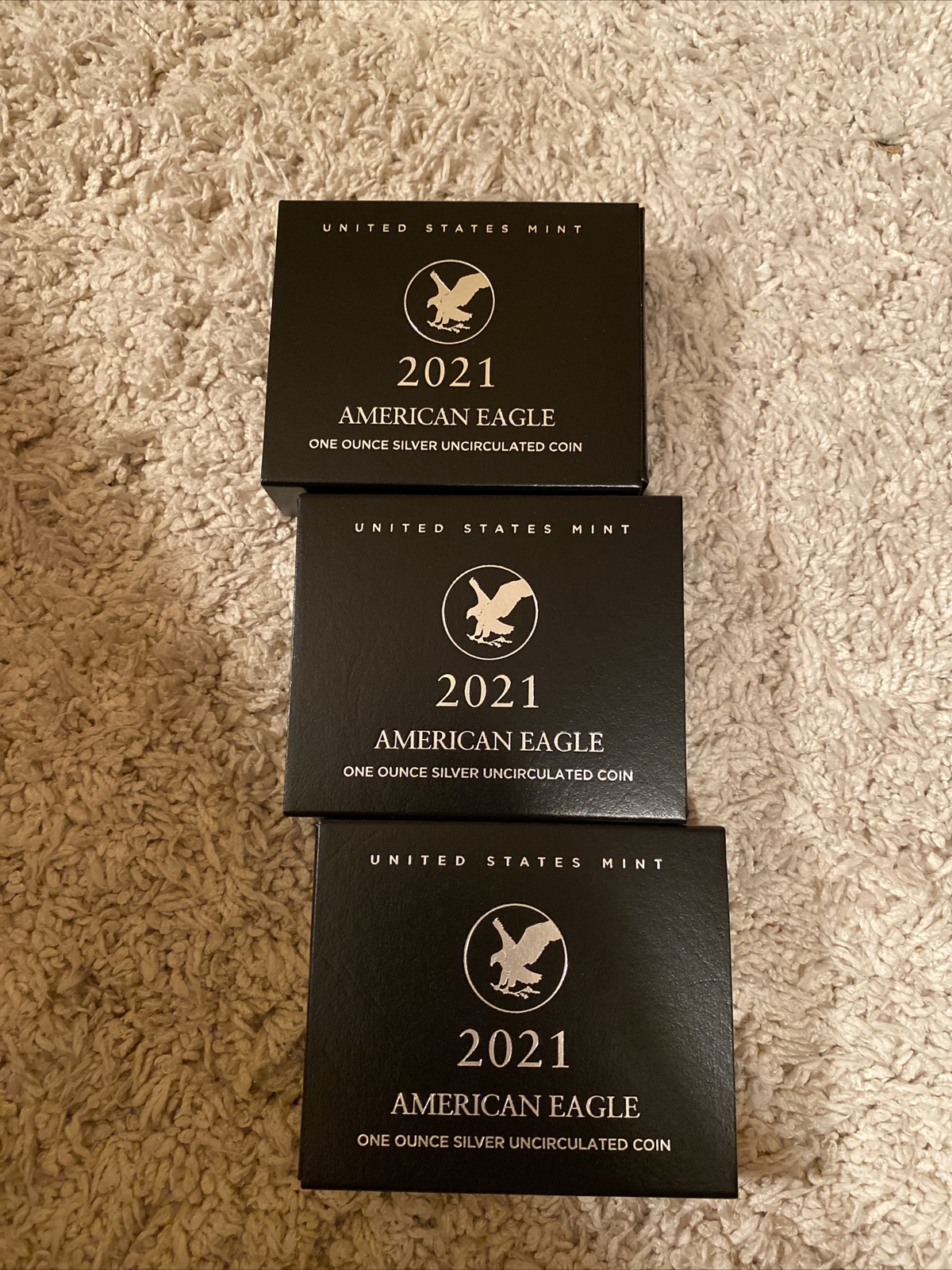 American Eagle 2021 One Ounce Silver Uncirculated Coin (21EGN) ** LOT ...