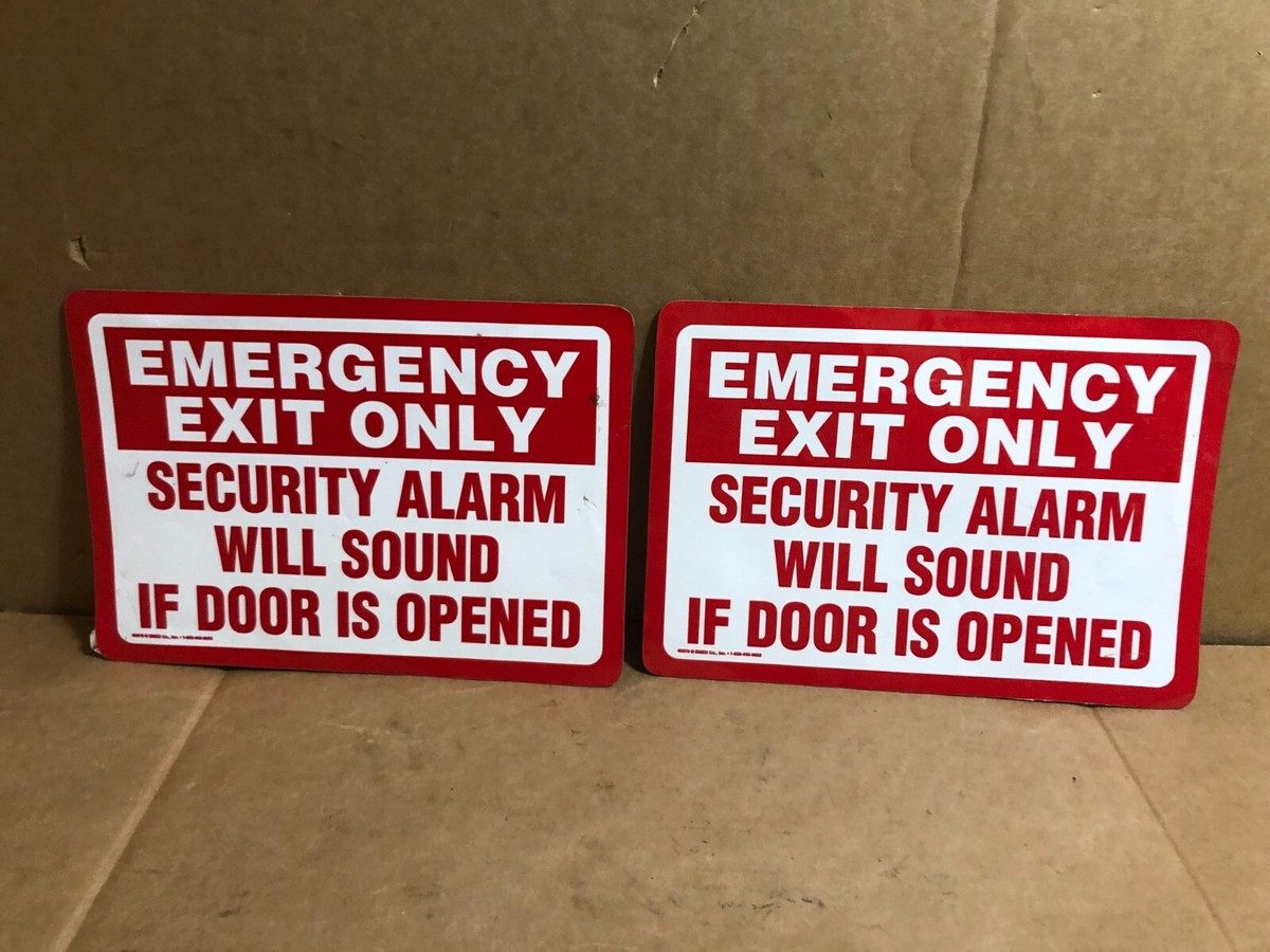 Emergency Exit Alarm Will Sound