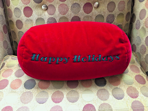 HAPPY HOLIDAYS ACCENT PILLOW BY MOSHI - 14" X 7" (SMALL BEAD FILLED) | eBay