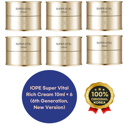 IOPE Super Vital Rich Cream 10ml × 6 Total 60ml | 6th Gen K-Beauty Anti-Aging | eBay