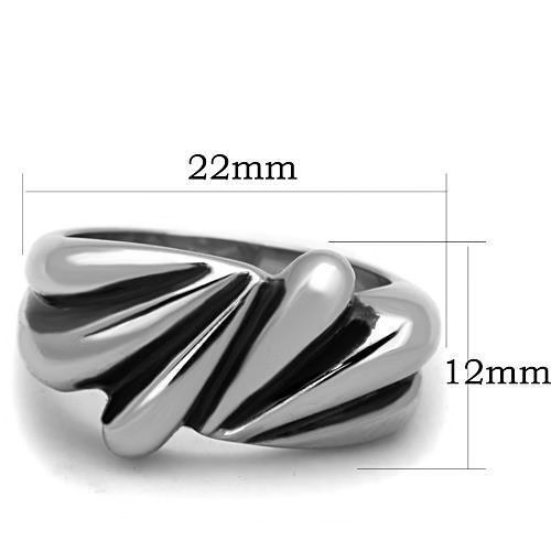 Women's Ring, Stainless Steel, Statement, Wavy Design, Bold Ring ...