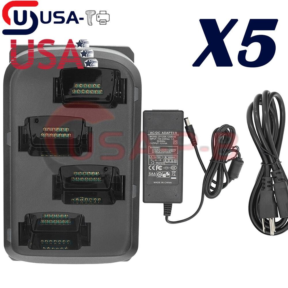 US 5PCS 4-Slot Battery Charger Cradle Charging Base for Zebra MC9300 ...