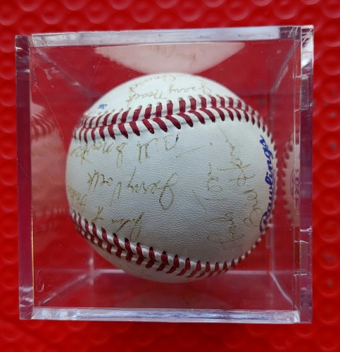 Official 2002 MSBL WORLD SERIES Baseball SIGNED by 21 PLAYERS in CASE ...