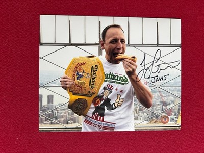 Joey Chestnut "Autographed" (Beckett) 8x10 Photo (Scarce / Vintage ...