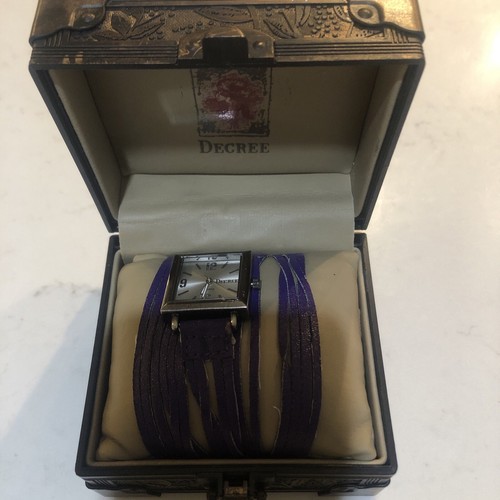 NEW DECREE Ladies Watch Multiple Wrap Strap Purple | eBay