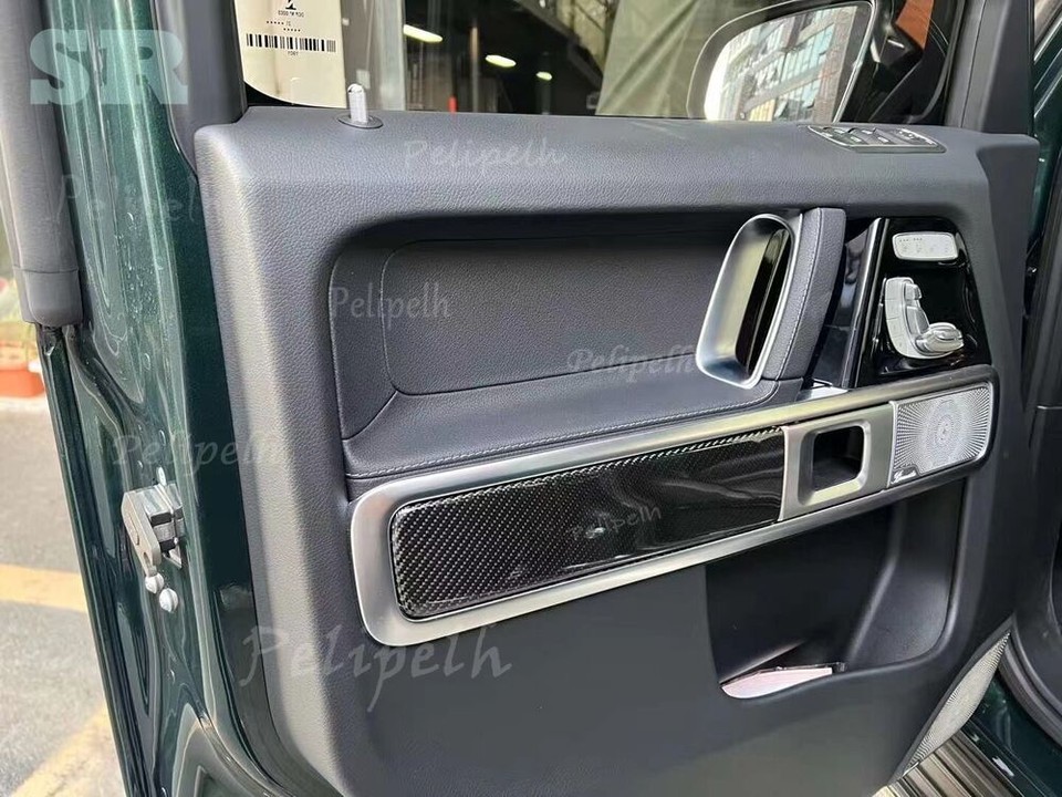 Carbon Fiber Car Interior Kit Cover Replace For 2019+ Benz G-Class G500 ...
