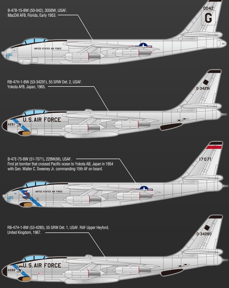 Academy 1/144 USAF B-47 306th BW(M) Aircraft Bomber Plastic model kit ...