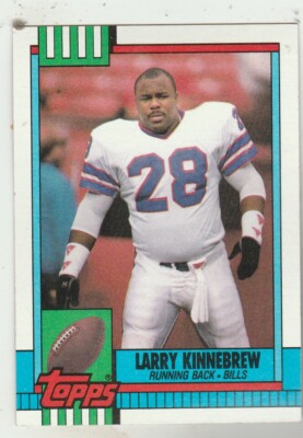 FREE SHIPPING-MINT-1990 Topps #210 Larry Kinnebrew Buffalo Bills +BONUS ...