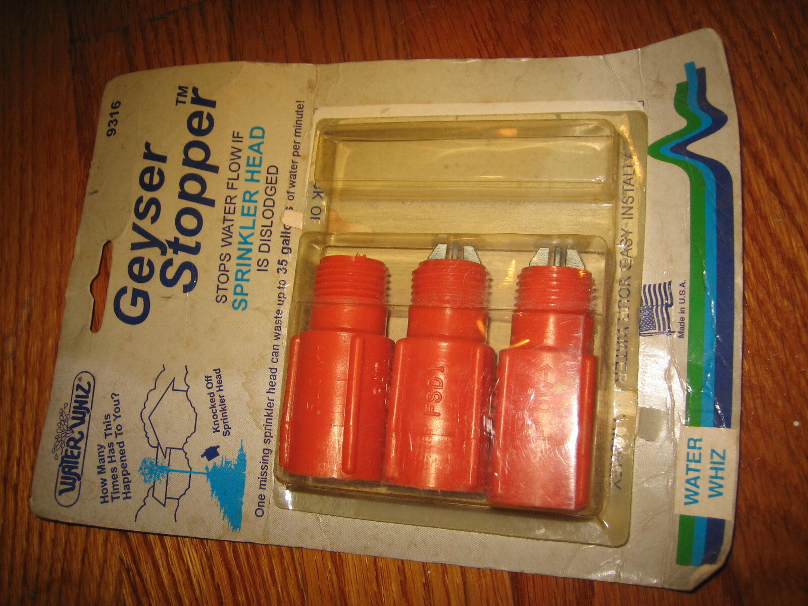 Geyser Stopper by Water Whiz, 9316, Lawn Sprinkler Water Saver, Pkg of ...