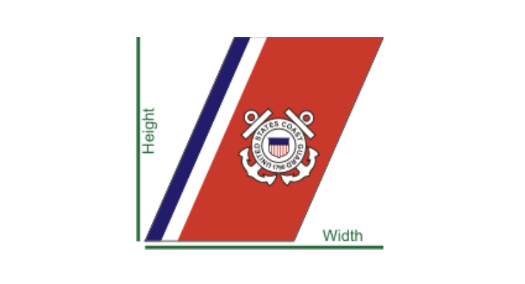 4" us coast guard racing stripe right bumper sticker decal usa made | eBay