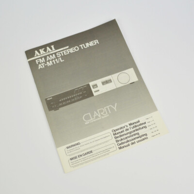 AKAI FM AM Stereo Tuner AT-M11/L - Original Bedienungsanleitung ...