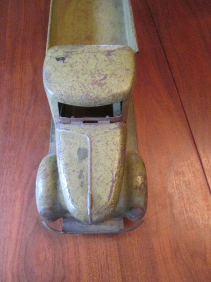 Vintage/Antique Structo Pressed Steel Diamond T Army Truck 20” ORIGINAL ...