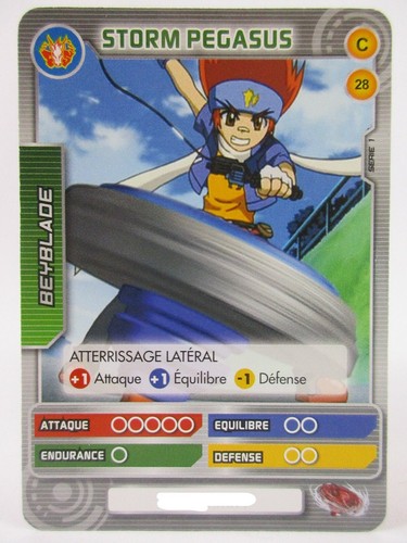 Carte Beyblade Battle Card Collection Série 1 - C 28 Storm Pegasus Fr ...
