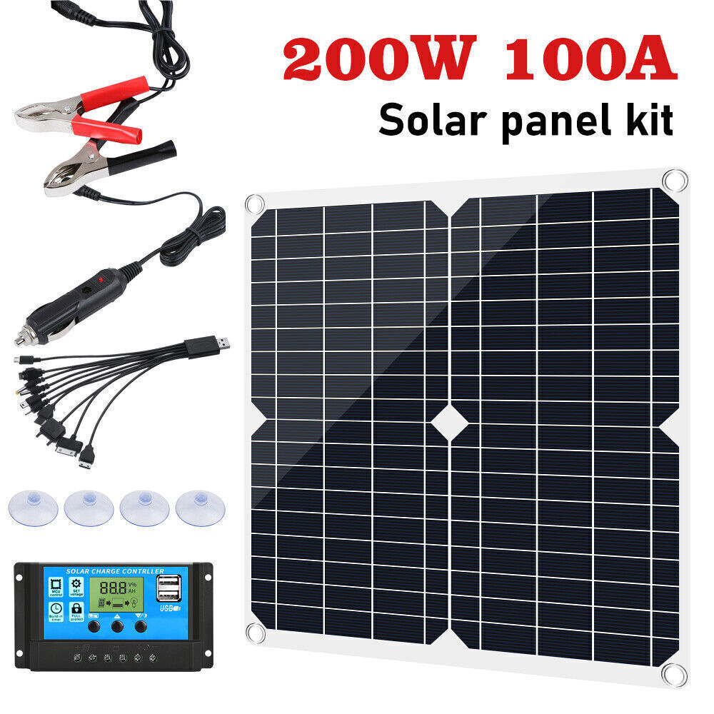 6000W Complete Solar Panel Kit Solar Power Generator 100A RV 110V Grid ...
