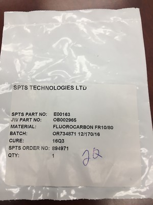 SPTS Technologies Part No E00163 JW Part No OB002965 O Ring | eBay