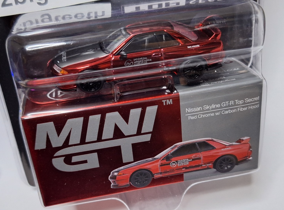 MINI GT Nissan Skyline GT-R Top Secret Red Chrome IMX 2025 Exclusive ...