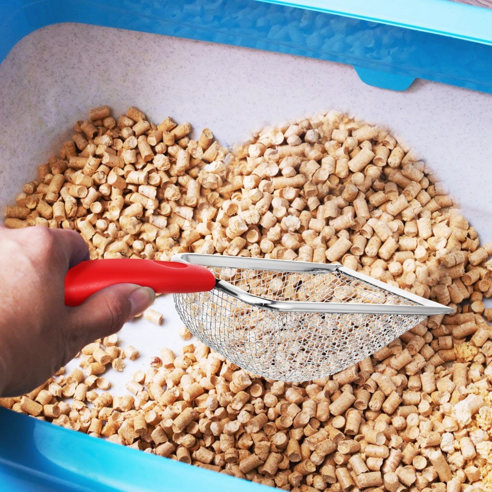 Stainless Steel Litter Sifting Scoop Fine Mesh Cat Scooper Metal | eBay ...