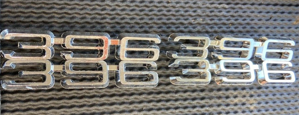 1969-1970 Chevelle SS El Camino NOS 396 GM Fender Emblems One Pair ...