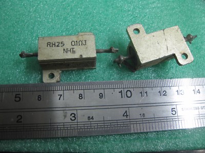 1x RH25 0.1RJ 0.1R 5% 25W 0.1 Ohm Aluminum Shell Case Wirewound ...