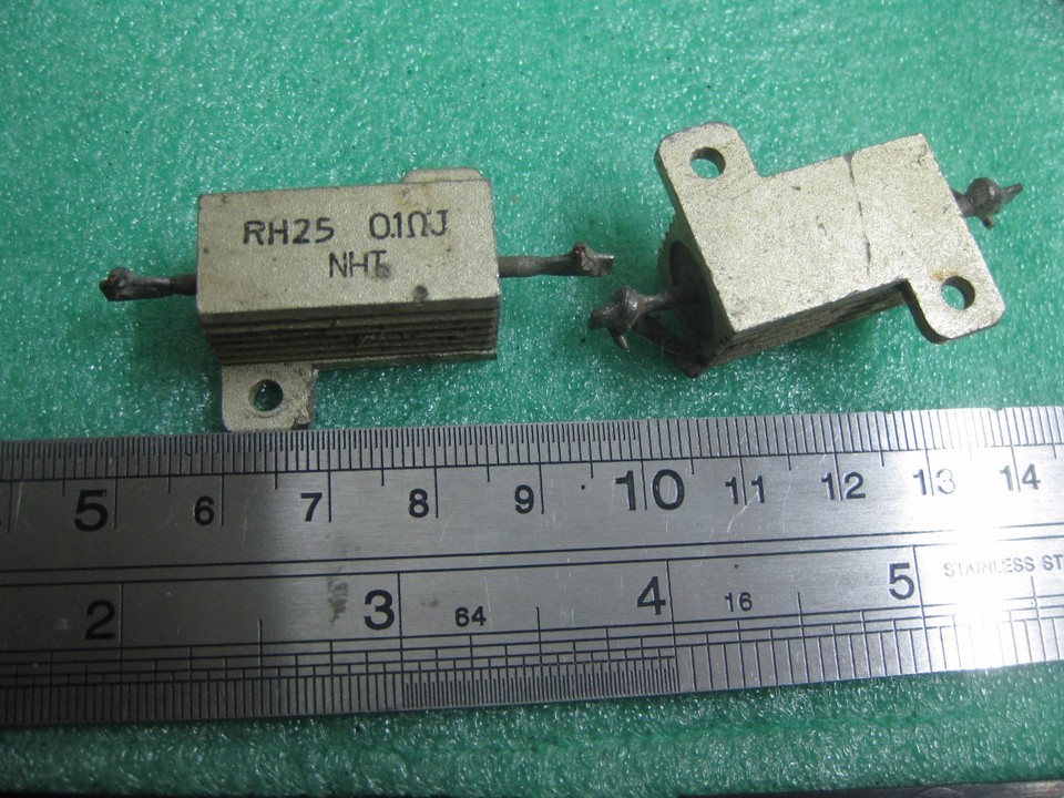 1x RH25 0.1RJ 0.1R 5% 25W 0.1 Ohm Aluminum Shell Case Wirewound ...