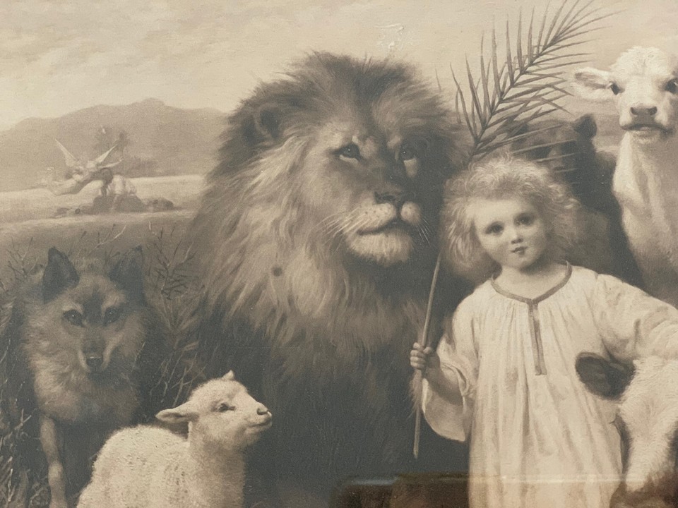 William Strutt Peace "A Little Child Shall Lead Them" 1896 Print ...