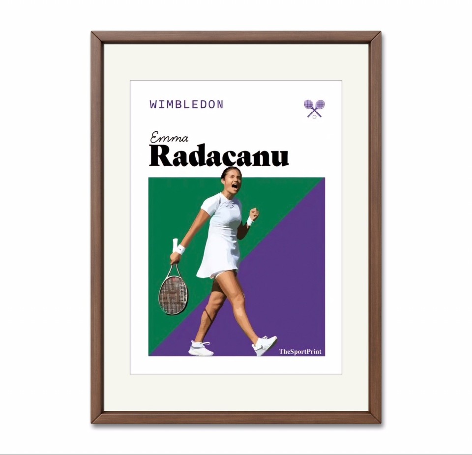 Wimbledon Tennis Poster, Emma Radacanu, Center Court Print, Grandslam ...