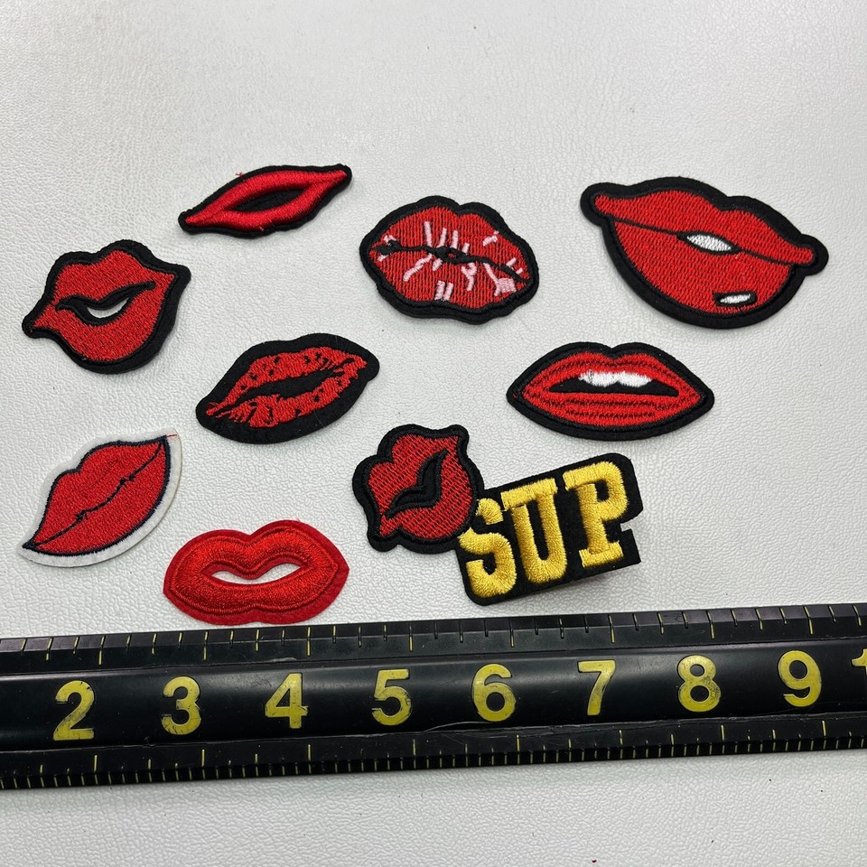 KISS KISSABLE LOVELY LIPS 9 Patches Bundle Lot Mouth Woman Girlfriend ...