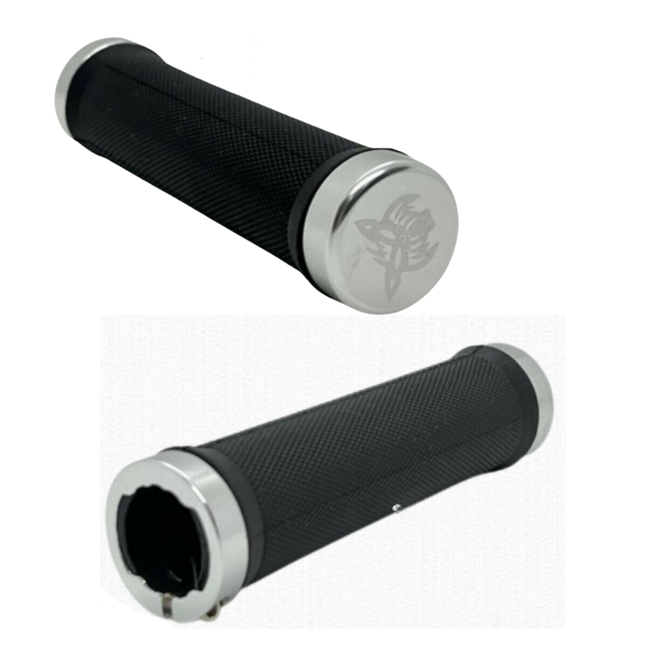 Vintage GT BMX Silver Lockring MTB Old School Handlebar Grips NOS | eBay