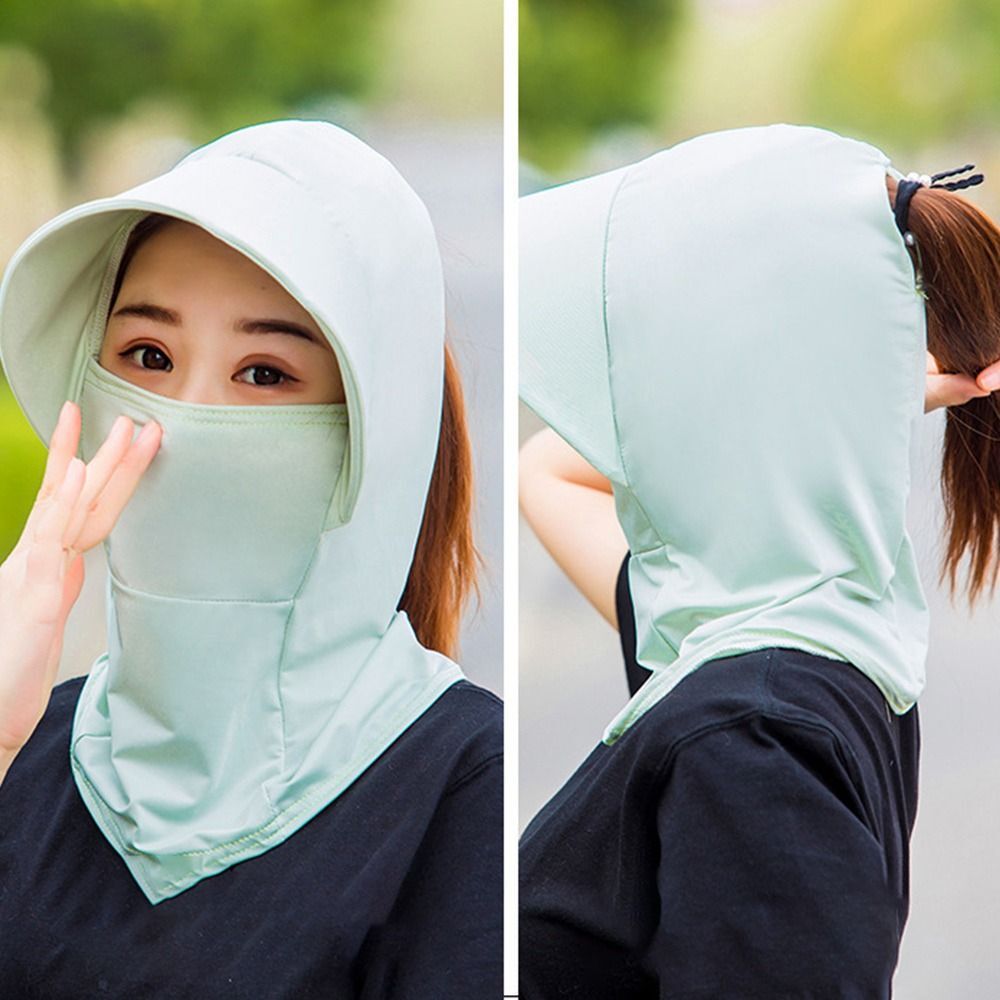 Women Wide Brim Breathable Sun Protective Sun Hat Neck Cover Cap Anti ...