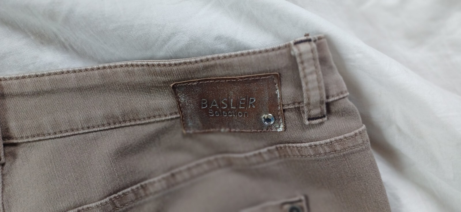 Basler Tan Beige Cotton Blend Jeans 42 | eBay