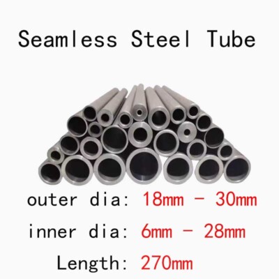 1pcs 270mm Length OD 18mm-30mm ID 6mm-28mm Seamless Steel Tube Hollow ...