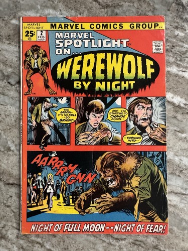 Marvel Spotlight #2 1st Appearance of Werewolf by Night Neil Adams Key ...