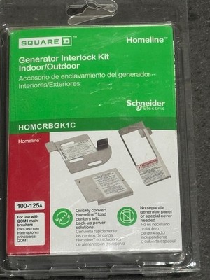 Homeline Square D Generator Interlock Kit Indoor/Outdoor HOMCRBGK1C 100 ...