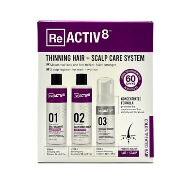 ReActiv8 Thinning Hair+Scalp Care System For Color Treated Hair | eBay
