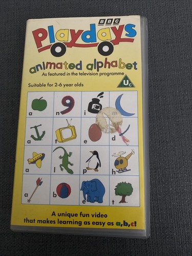 Playdays - Animated Alphabet (VHS/H, 1995) Vintage BBC TV 5014503428228 ...