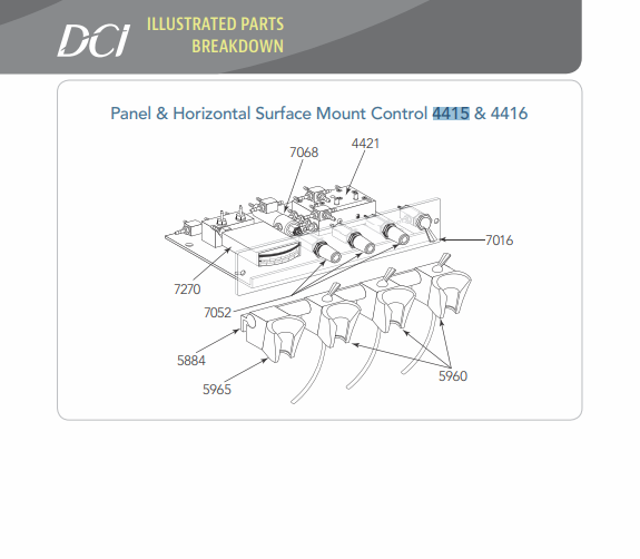 DCI Panel Flush Mount Dental Delivery Unit 3 Handpiece Auto & Syringe ...
