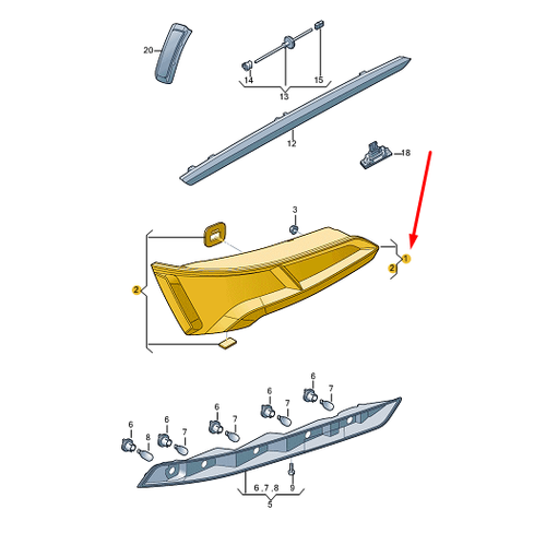 NEW AUDI Q5 FY REAR LEFT LED TAILLIGHT 80A945075C | eBay