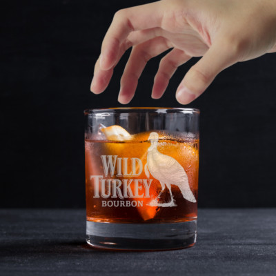 Custom Engraved Wild Turkey Bourbon Whiskey Glass 11 oz Standard Rocks ...