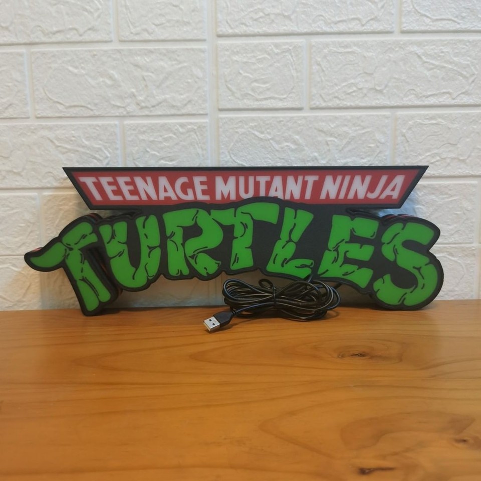 (TMNT) Teenage Mutant Ninja Turtle led sign 3D Fully Dimmable & Powered ...