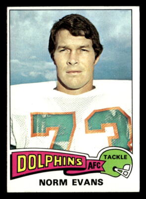 Norm Evans 1975 Topps Card #234 Miami Dolphins | eBay