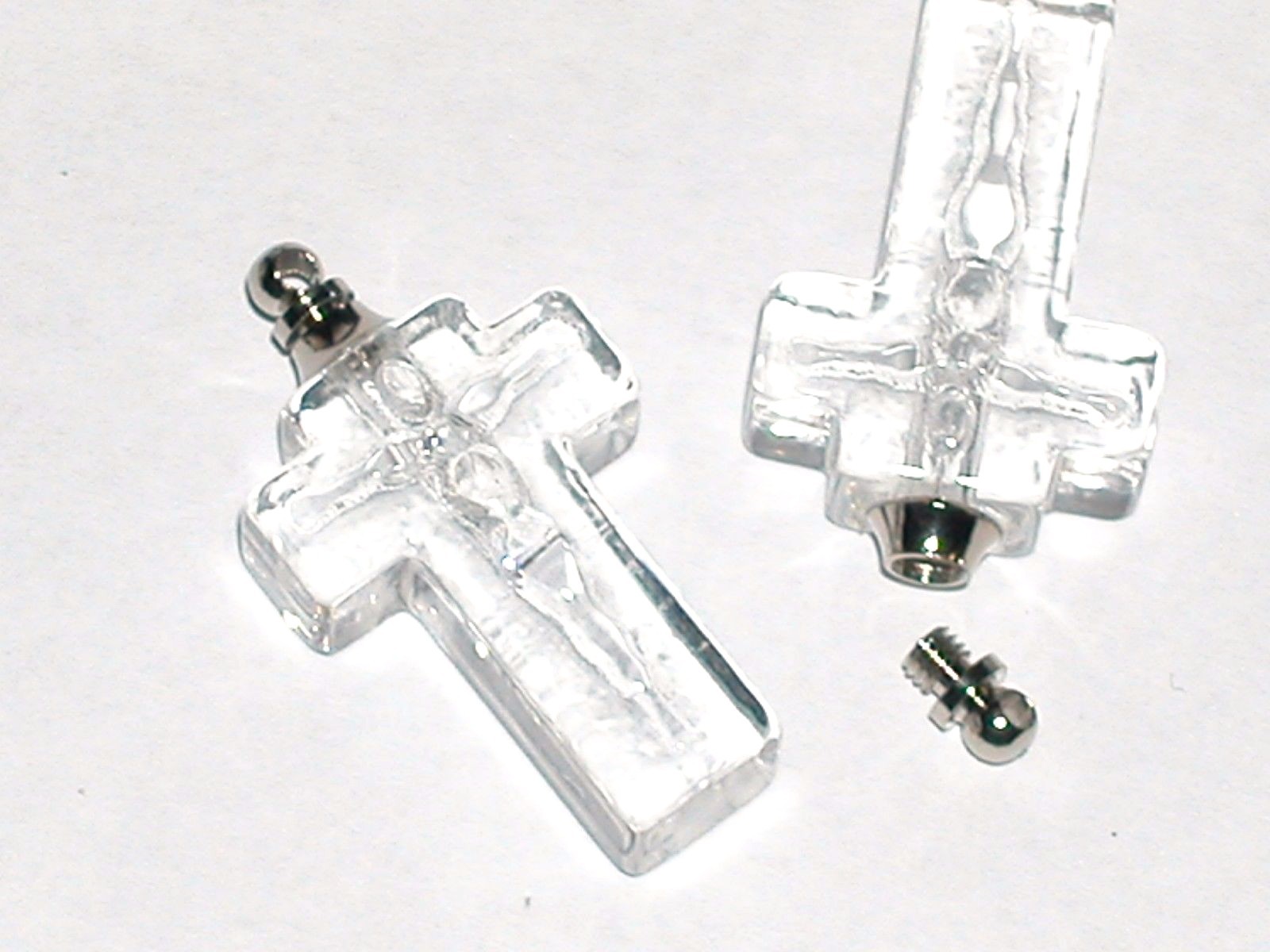 1 facet Purple Cylinder Cross vial necklace pendant small glass bottle ...