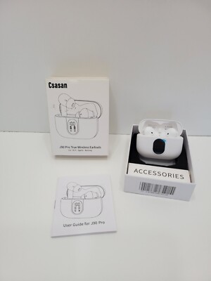 Csasan J90 Pro White True Wireless Fast Charging Hi Fi Stereo Bluetooth ...