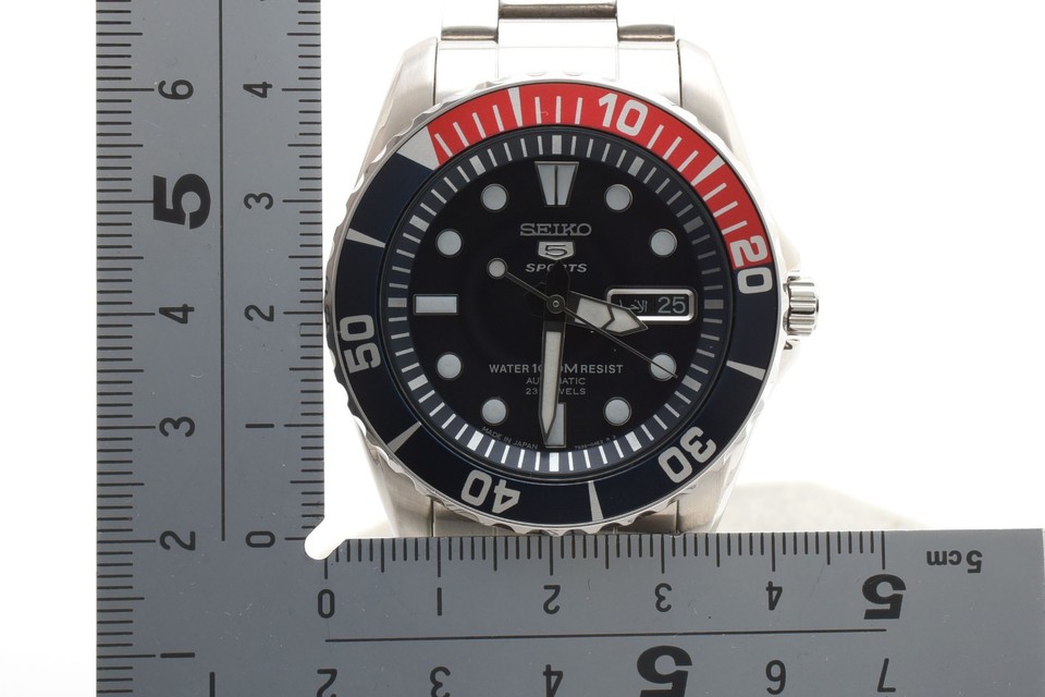 SEIKO 5 Sports 7S36-03C0 Divers Pepsi Bezel Date Men's Automatic ...