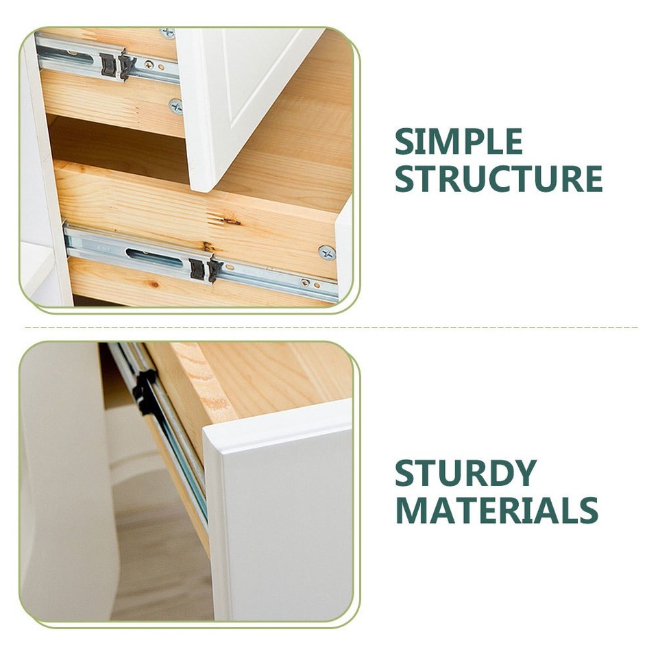 1 Set Plastic Drawer Slides Kitchen Cupboard Rails Cabinet Sliders ...