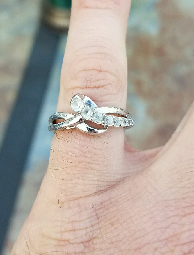 925 STERLING SILVER CZ RING STAMPED 925 SUN | eBay