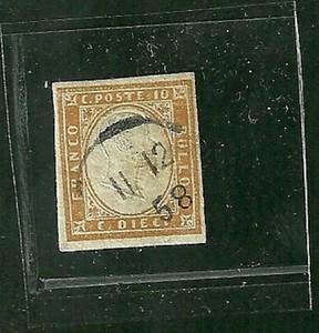Italy Naples Stamp Scott #25 C. Poste 10 Bollo C. Dieci Franco Used | eBay