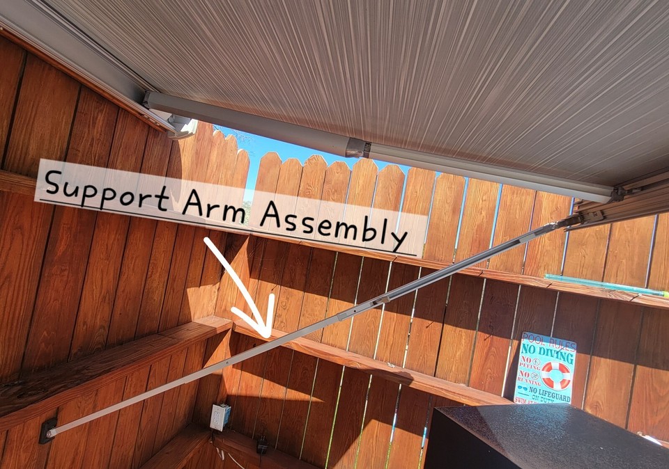 Thule Crown 5200 6.2' Awning Support Arm Assy. Little Guy Max Tear Drop ...