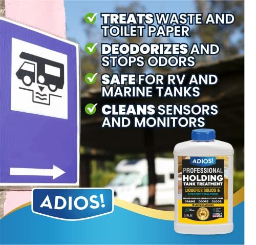 RV Holding Tank Treatment and Deodorizer - Digests Waste, 32 Fl Oz ...