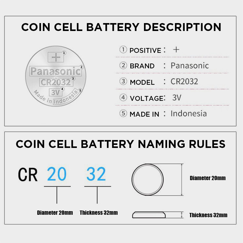 1x Lithium Coin Cell Battery Fit For Audi VW Car Suv Key Fob CR2032 ...